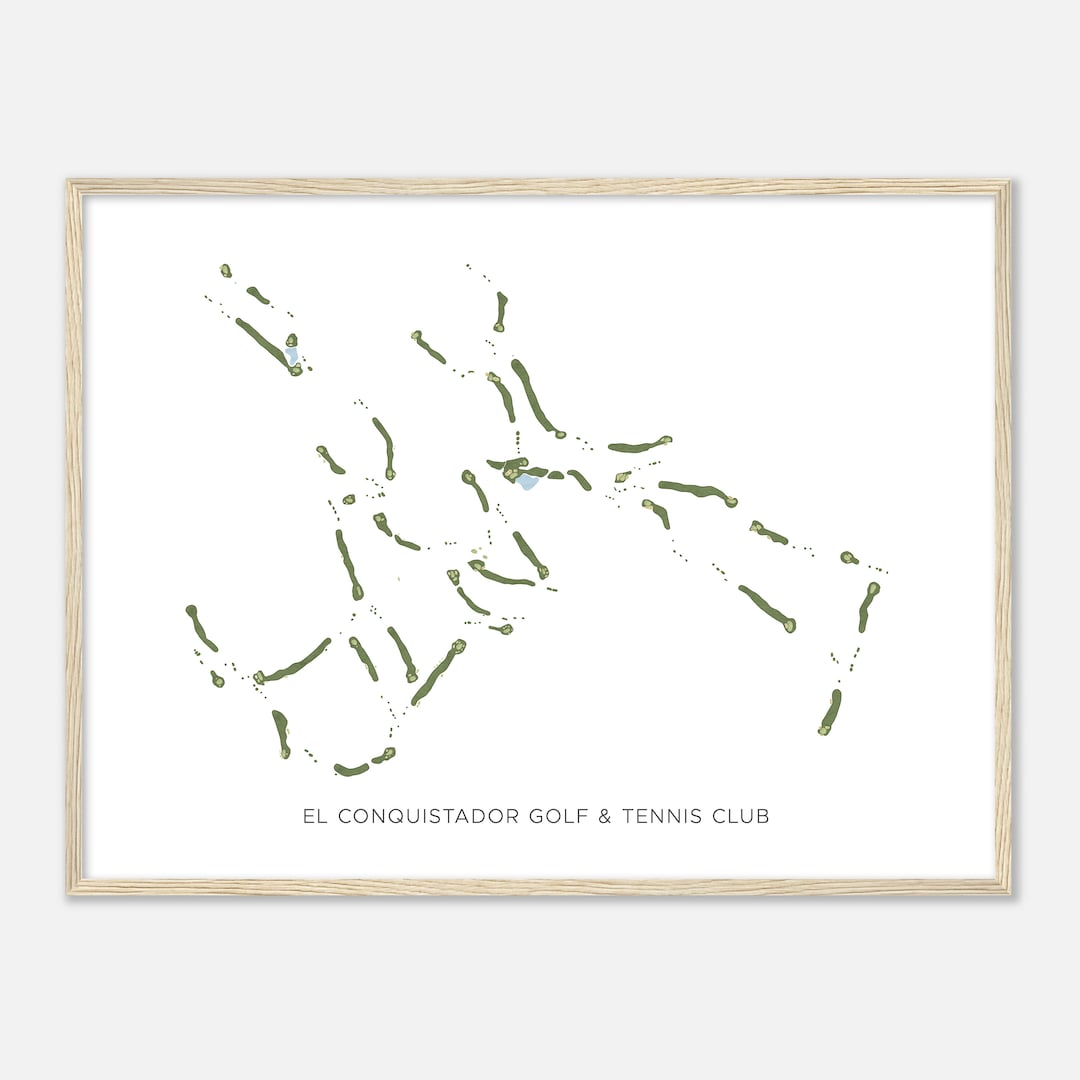 El Conquistador Golf & Tennis Club, Arizona - Modern Watercolor Map ...