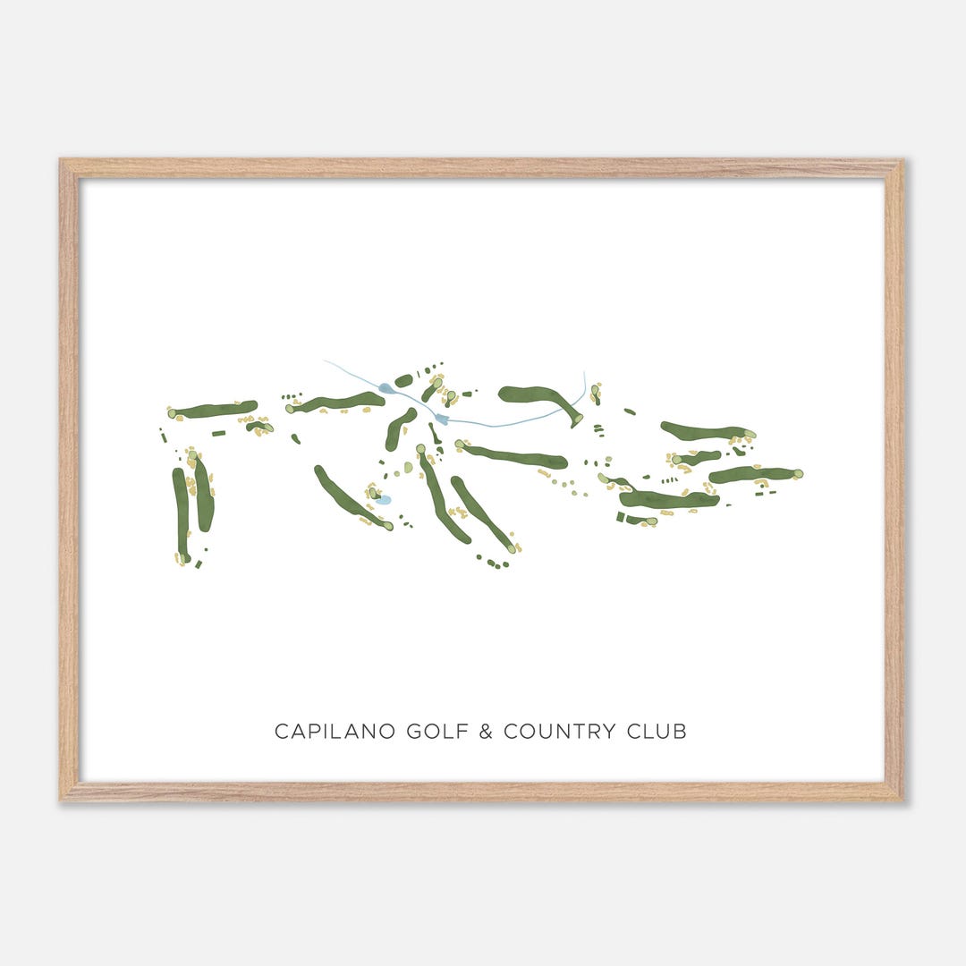 Capilano Golf & Country Club in , Canada - Modern Watercolor Map ...
