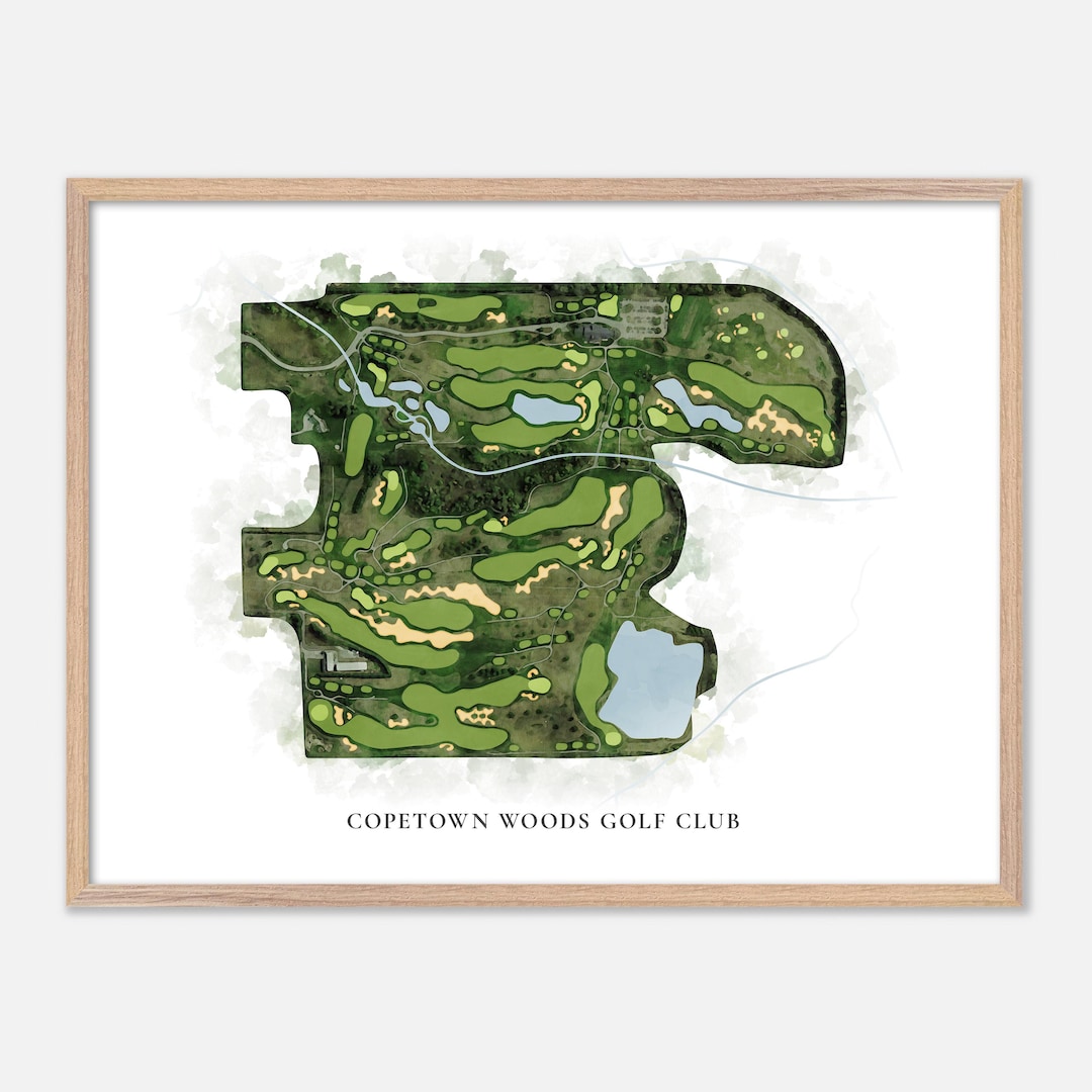 Copetown Woods Golf Club in , Canada - Classic Watercolor Map | Golfer ...