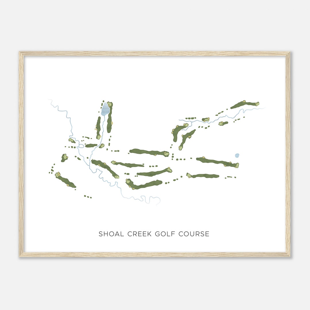 Shoal Creek Golf Course, Missouri - Modern Watercolor Map | Golfer Gift ...