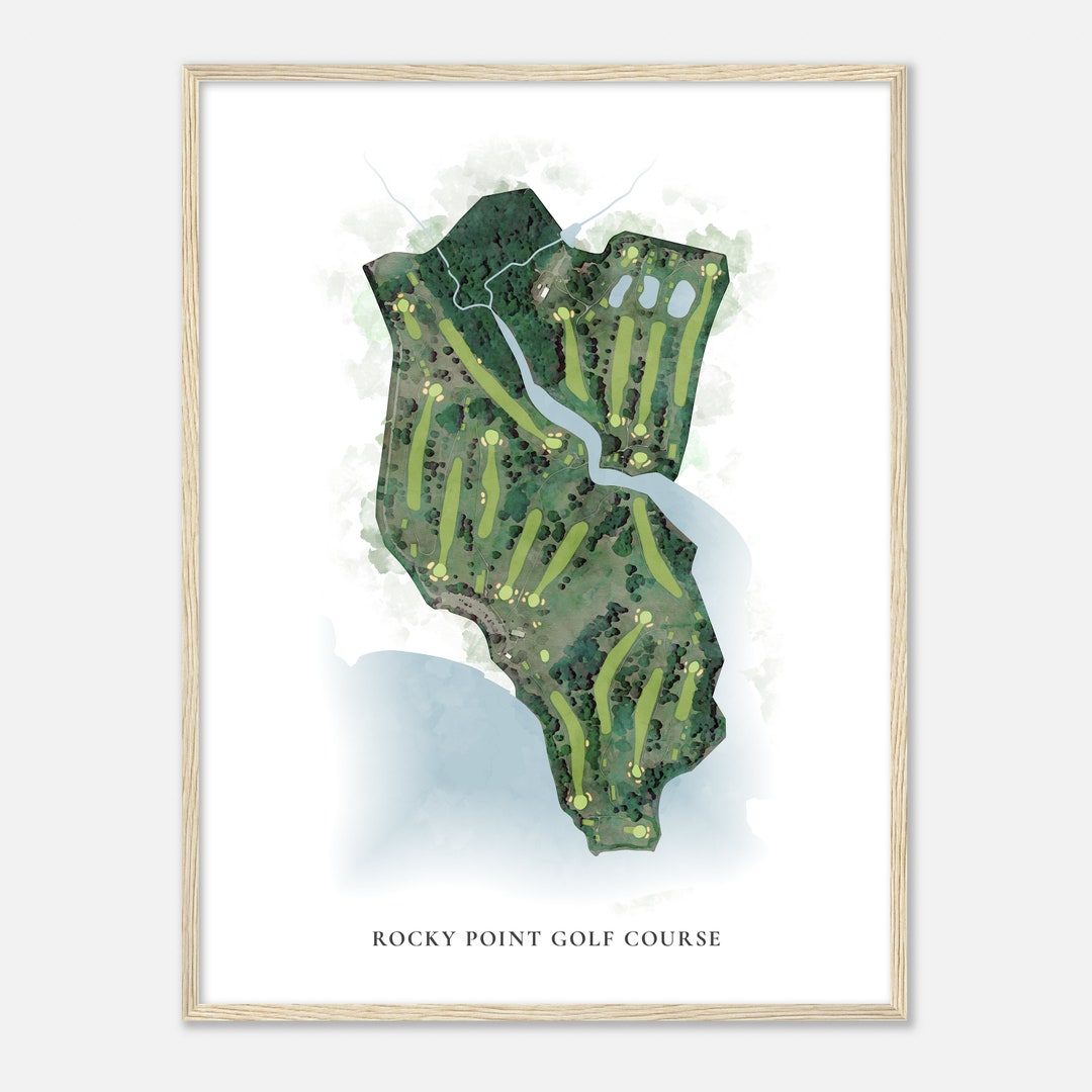 Rocky Point Golf Course, Maryland - Classic Watercolor Map | Golfer ...