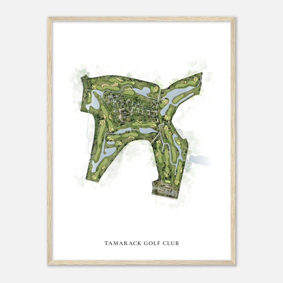 Tamarack Golf Club, Illinois - Classic Watercolor Map | Golfer Gift ...