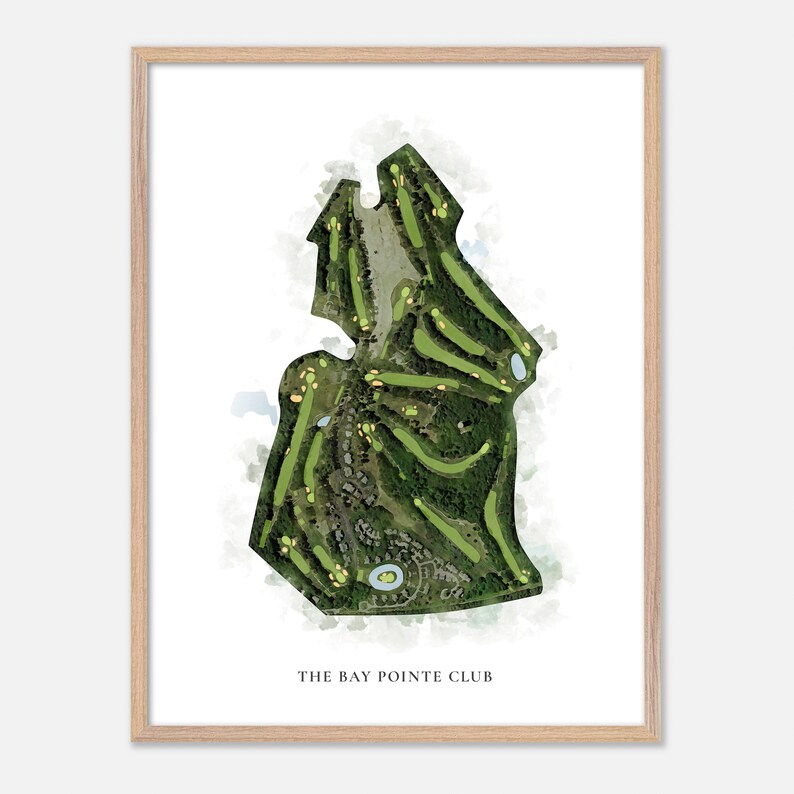 The Bay Pointe Club in Wareham, Massachusetts - Klassische Aquarell ...