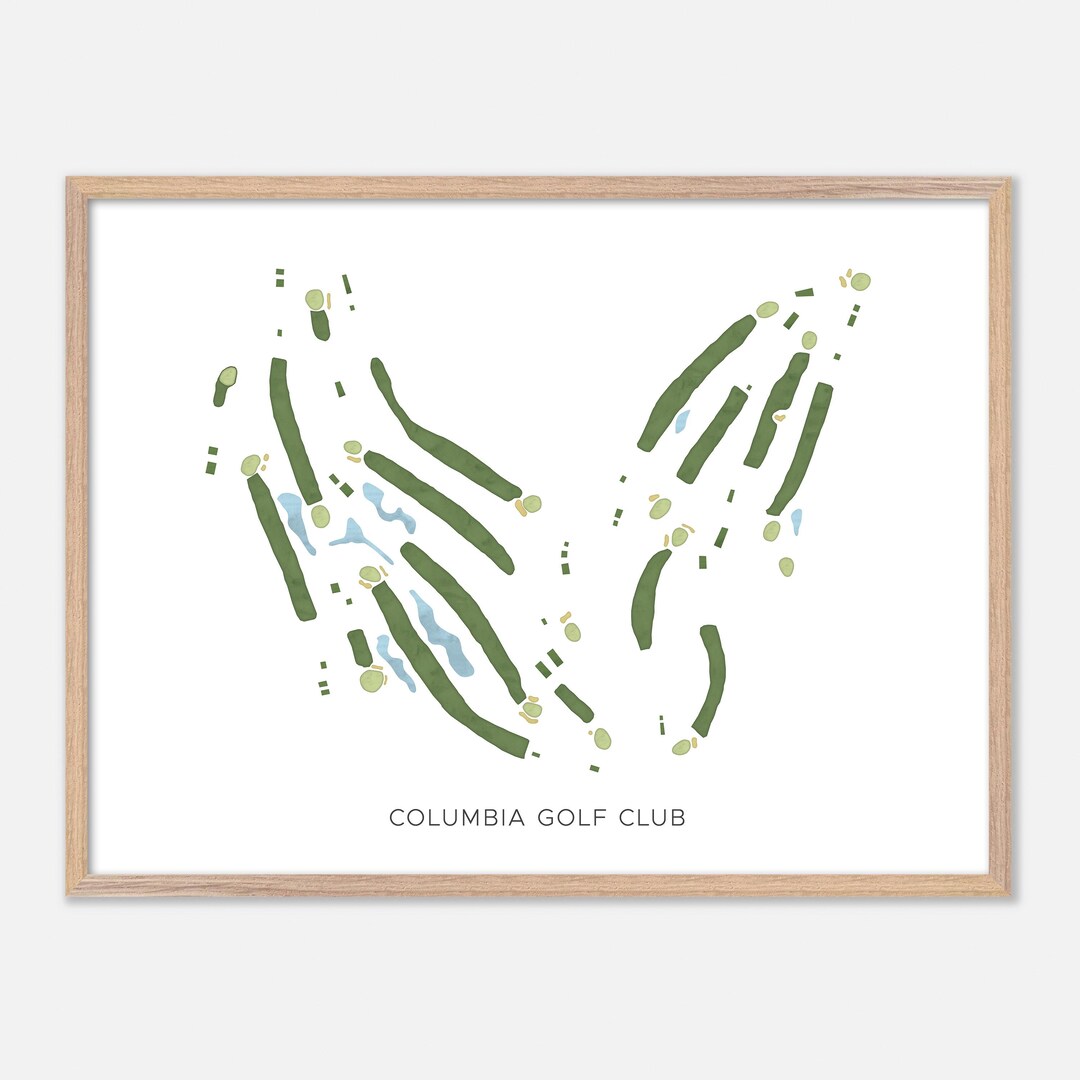 Columbia Golf Club in Minneapolis, Minnesota - Modern Watercolor Map ...