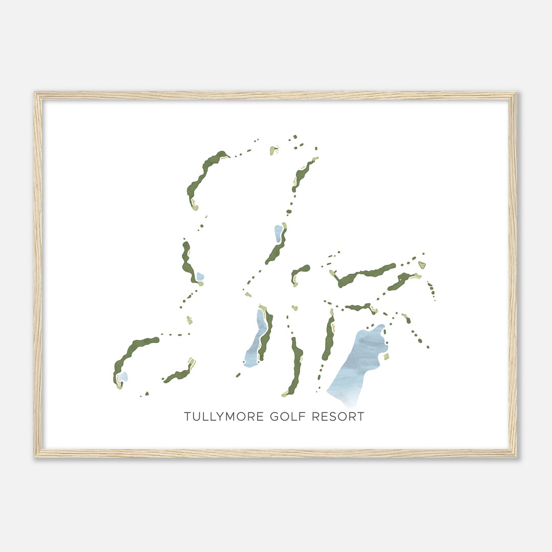 Tullymore Golf Resort, Michigan - Modern Watercolor Map | Golfer Gift ...