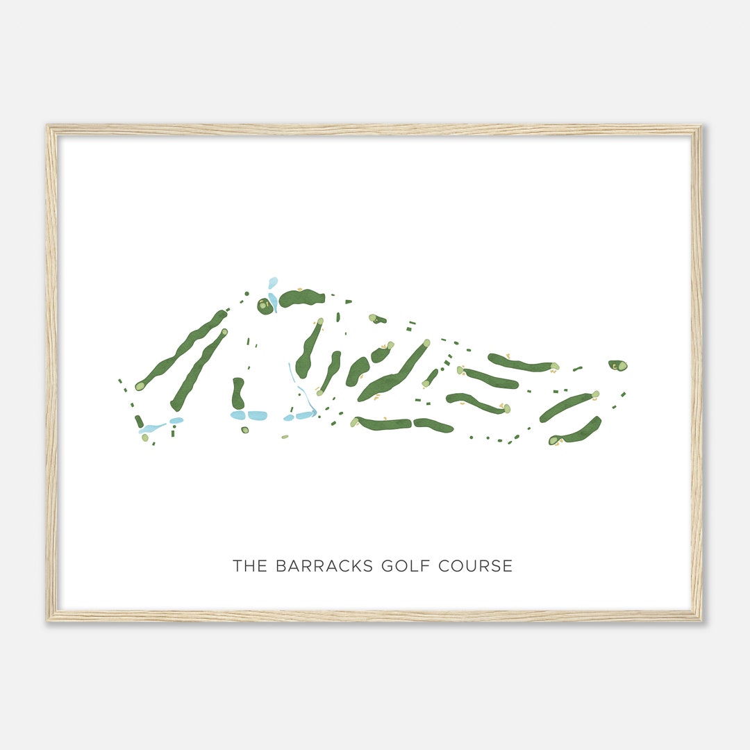 The Barracks Golf Course, New York - Modern Watercolor Map | Golfer ...