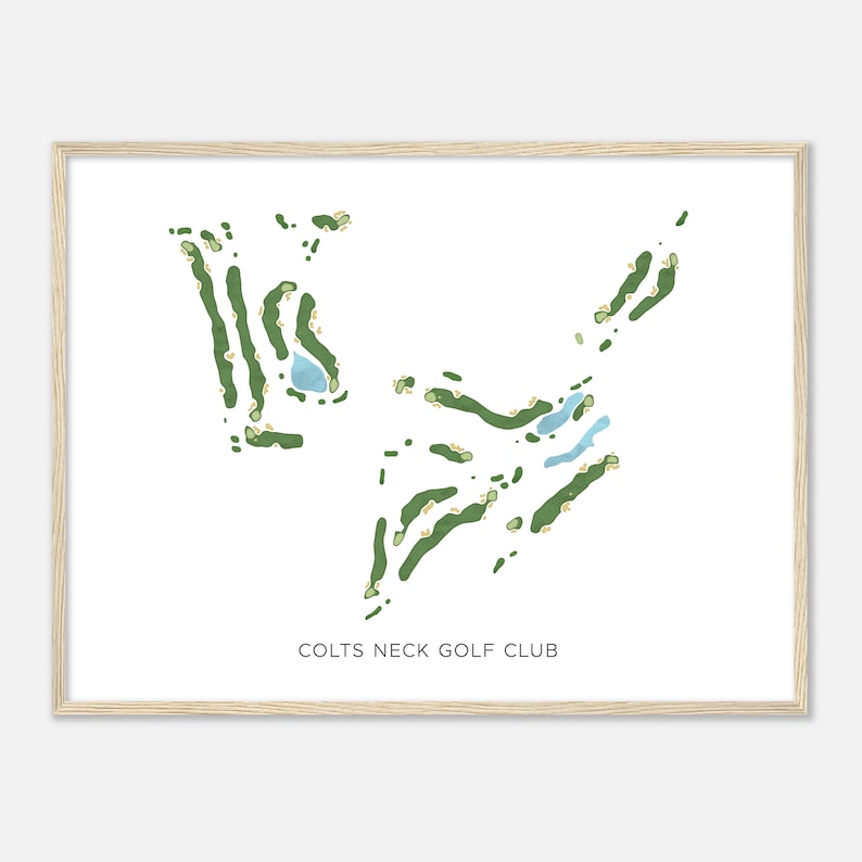 Colts Neck Golf Club, New Jersey Modern Watercolor Map Golfer Gift ...