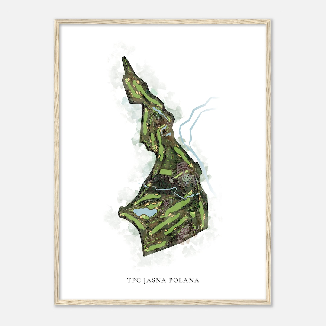 TPC Jasna Polana, New Jersey - Classic Watercolor Map | Golfer Gift ...