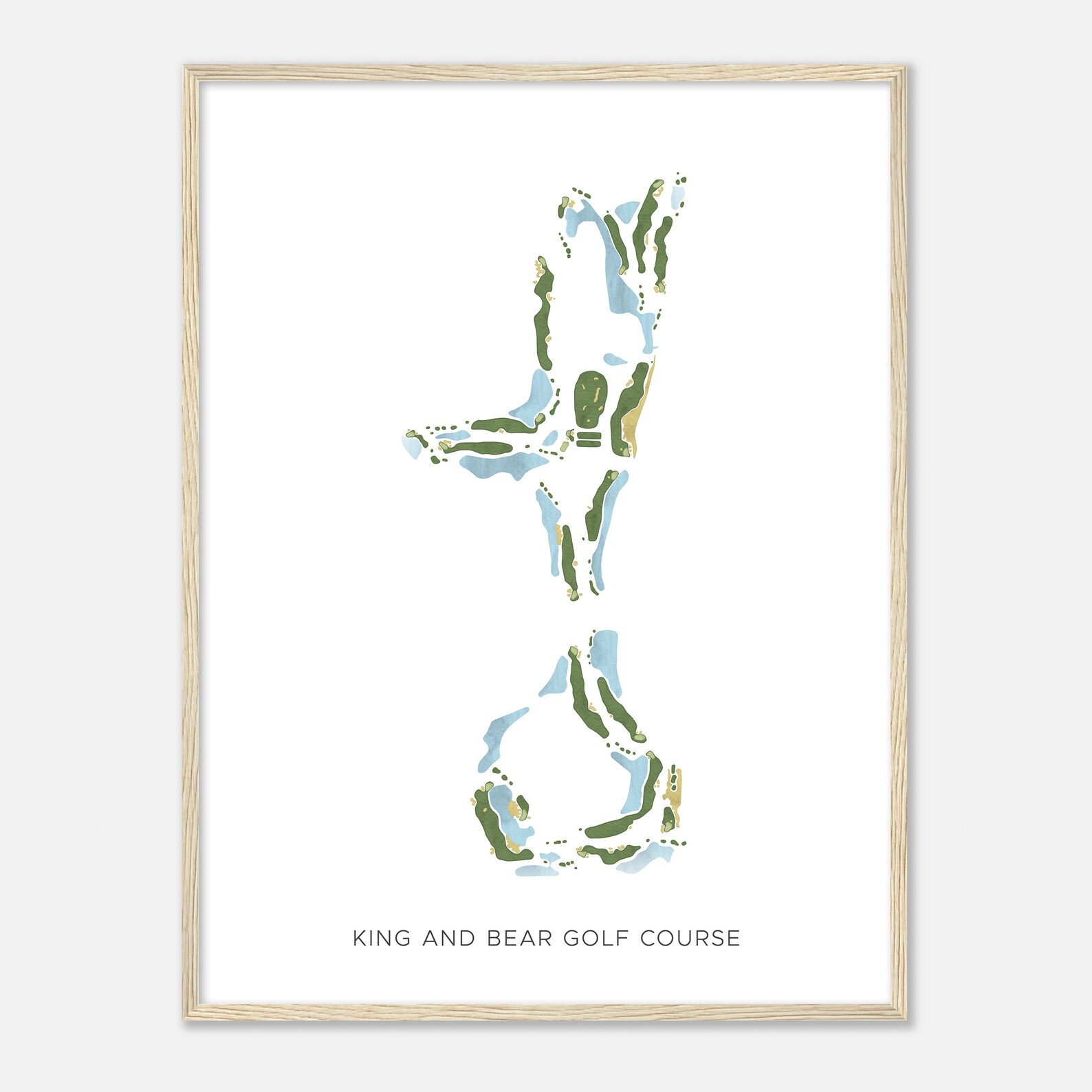 King and Bear Golf Course, Florida - Modern Watercolor Map | Golfer ...