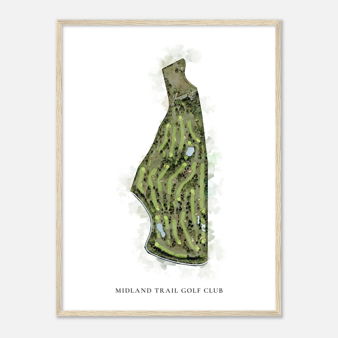 Midland Trail Golf Club, Kentucky - Classic Watercolor Map | Golfer ...