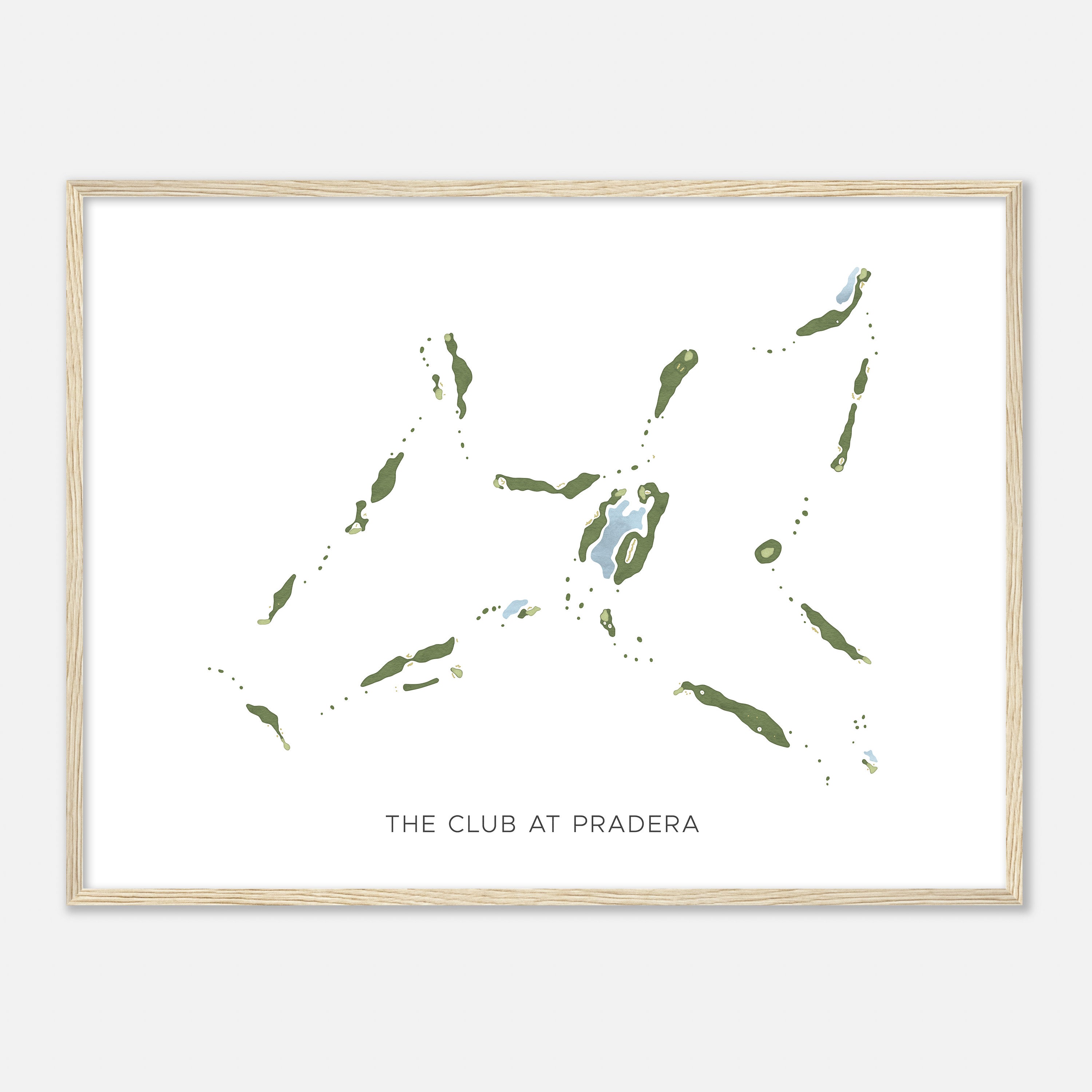 The Club at Pradera, Colorado - Modern Watercolor Map | Golfer Gift ...