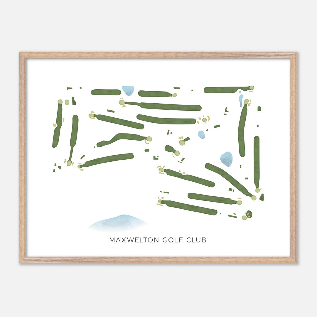Maxwelton Golf Club in Syracuse, Indiana - Modern Watercolor Map ...