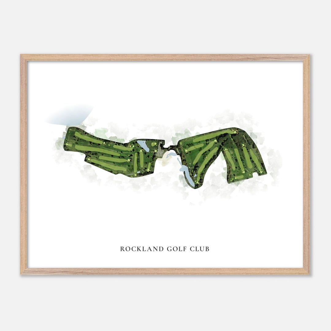 Rockland Golf Club in Rockland, Maine - Classic Watercolor Map | Golfer ...