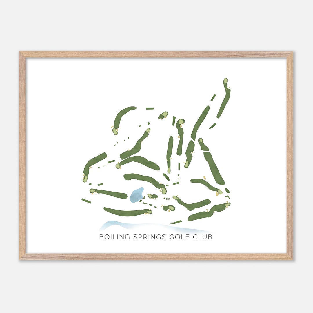 Boiling Springs Golf Club in Woodward, Oklahoma - Modern Watercolor Map ...