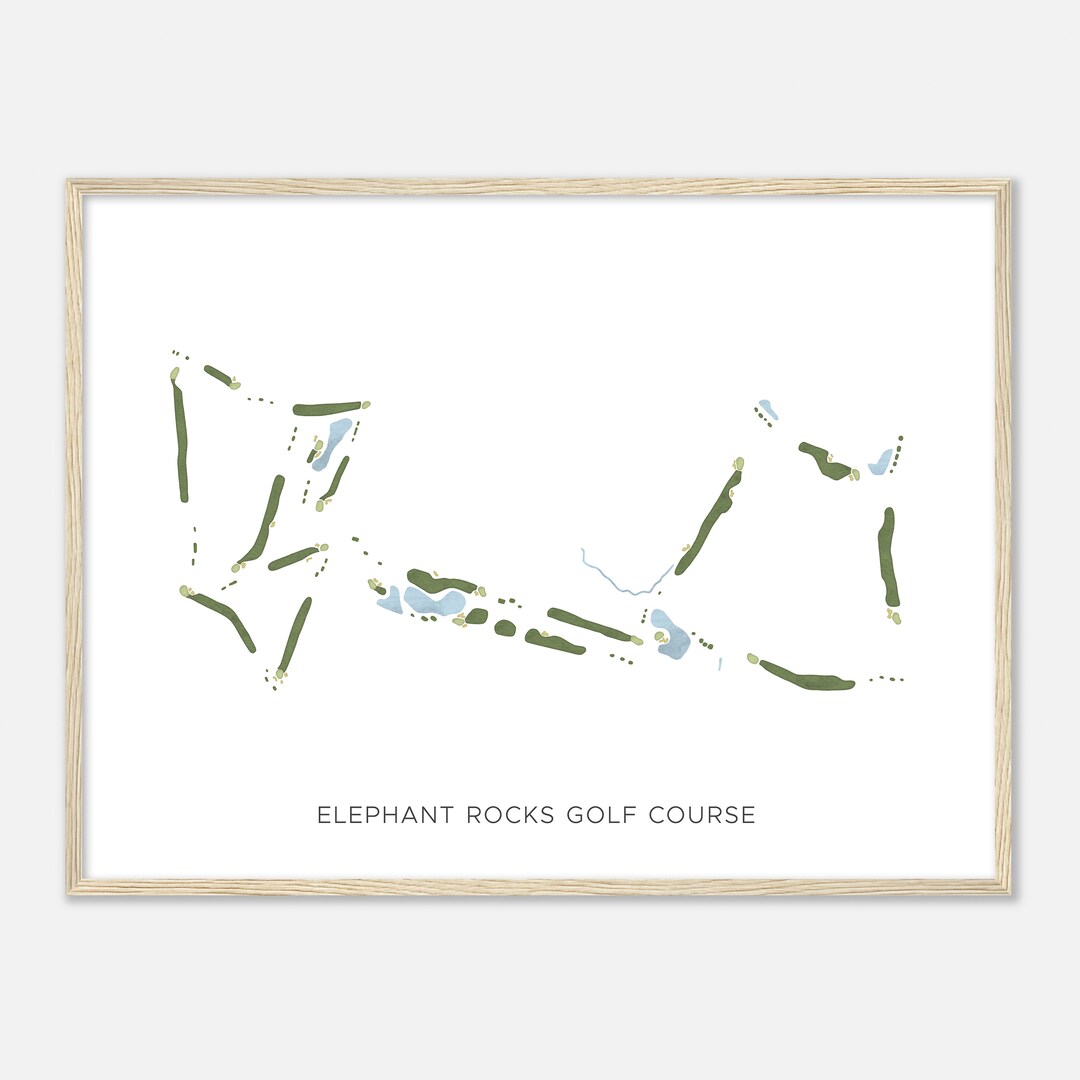 Elephant Rocks Golf Course, Arizona - Modern Watercolor Map | Golfer ...