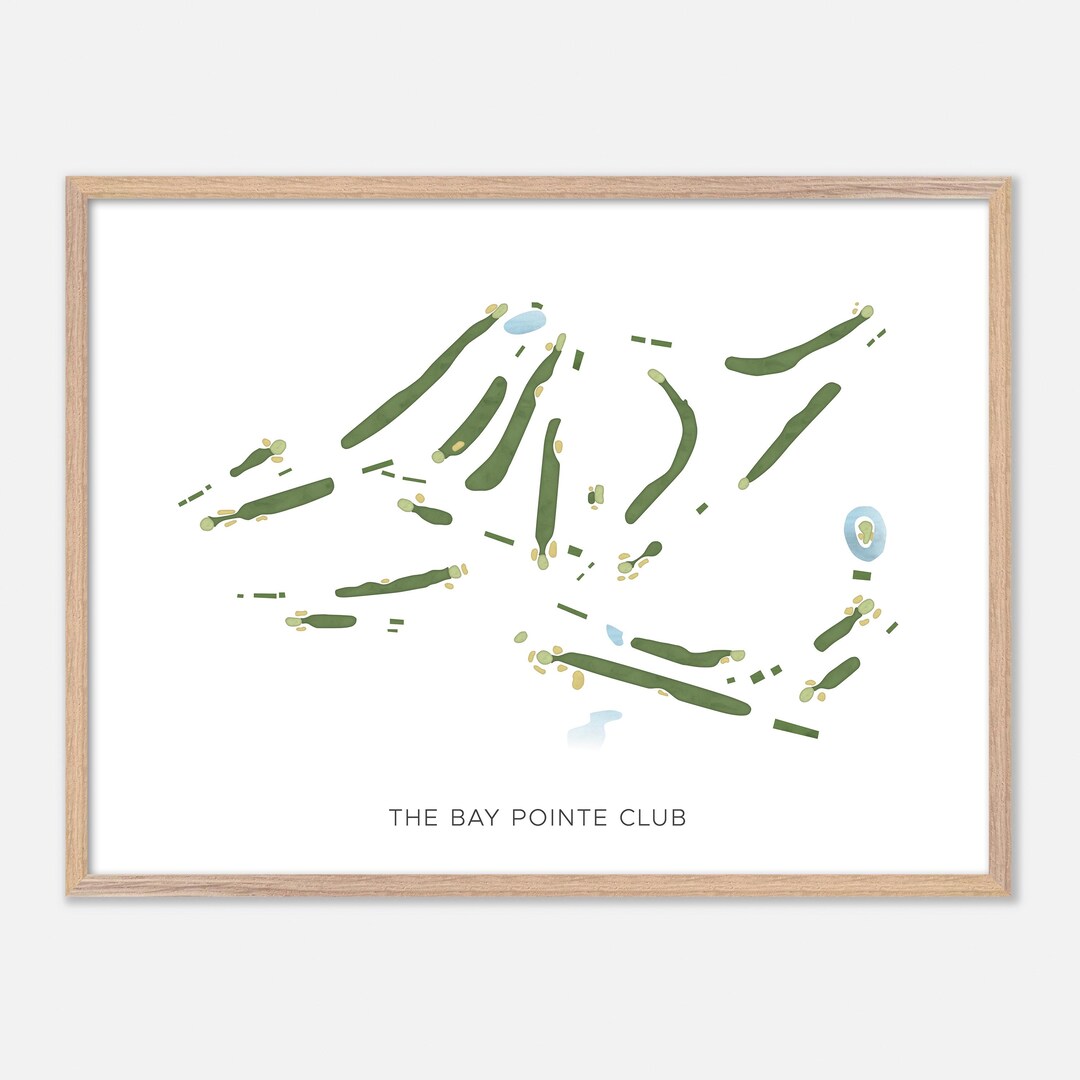 The Bay Pointe Club in Wareham, Massachusetts - Modern Watercolor Map ...