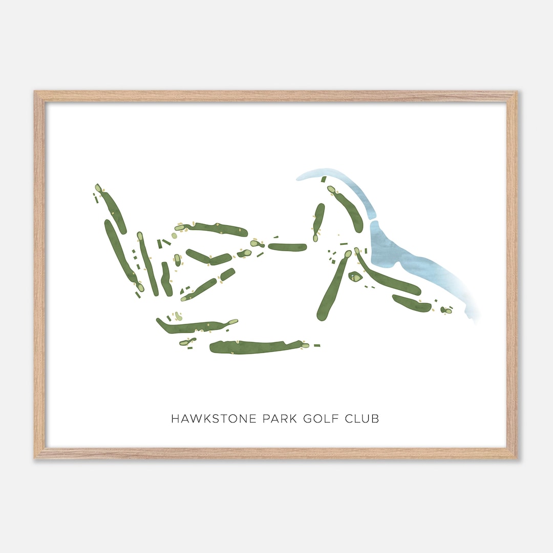 Hawkstone Park Golf Club, England - Modern Watercolor Map | Golfer Gift ...
