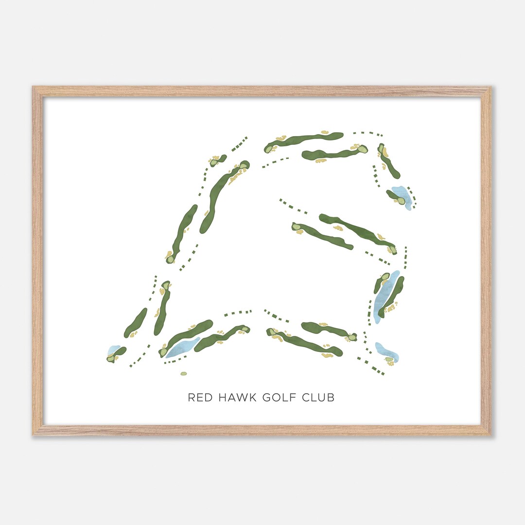 Red Hawk Golf Club in Las Cruces, New Mexico - Modern Watercolor Map ...