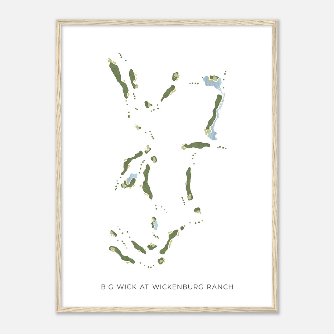 Big Wick at Wickenburg Ranch, Arizona - Modern Watercolor Map | Golfer ...
