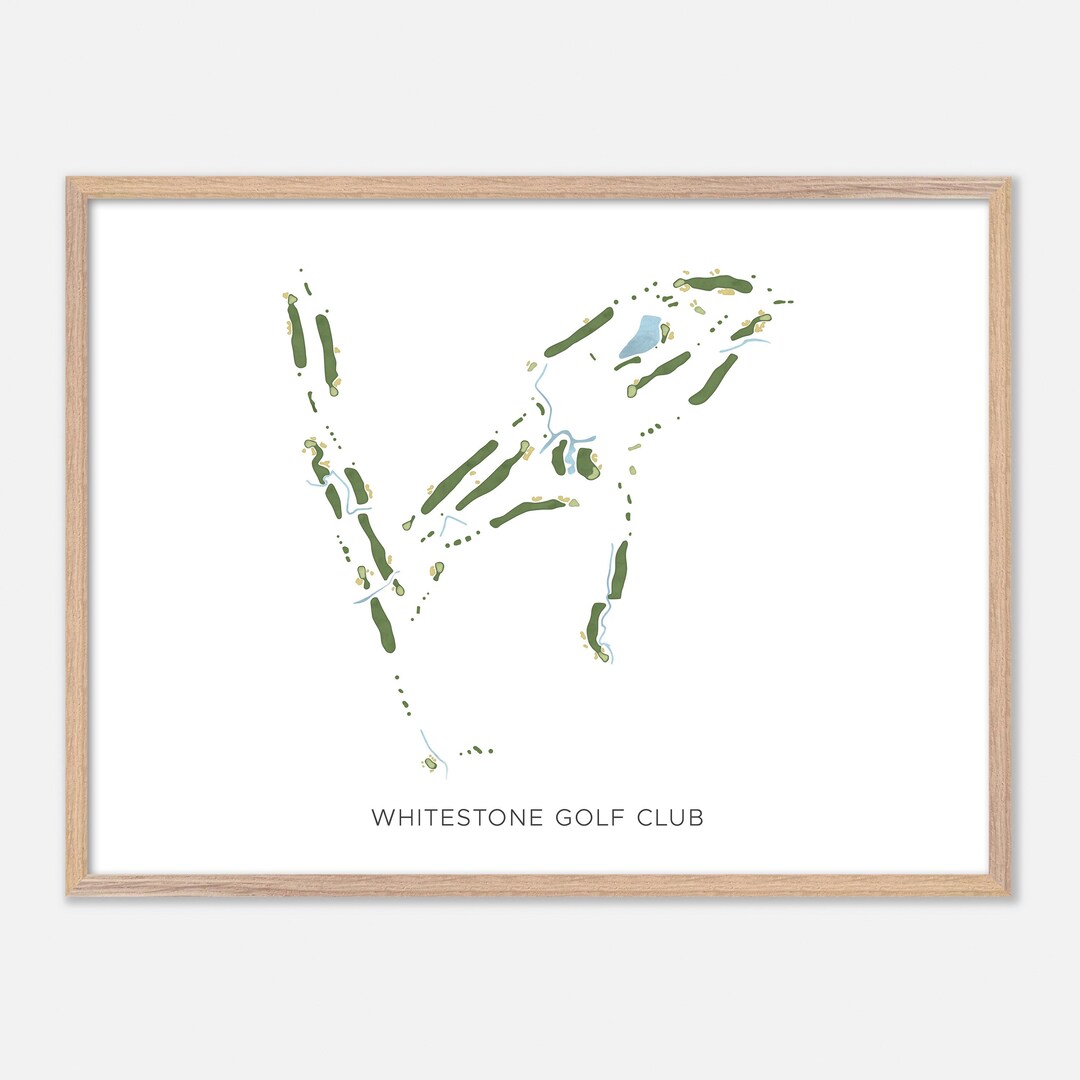 Whitestone Golf Club in Fort Worth, Texas - Modern Watercolor Map ...