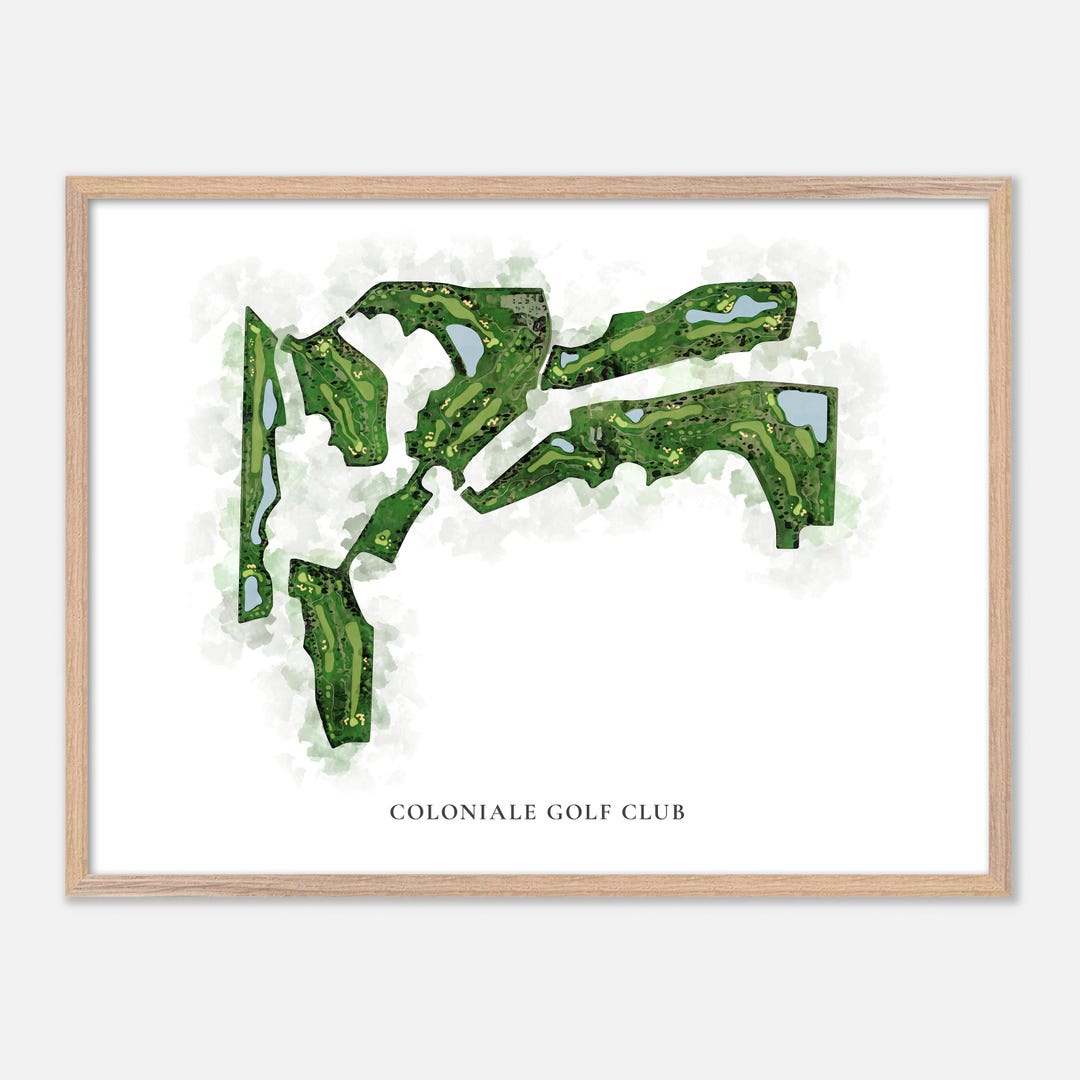 Coloniale Golf Club in , Canada - Classic Watercolor Map | Golfer Gift ...