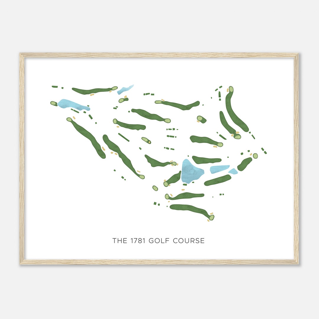 The 1781 Golf Course, Pennsylvania - Modern Watercolor Map | Golfer ...