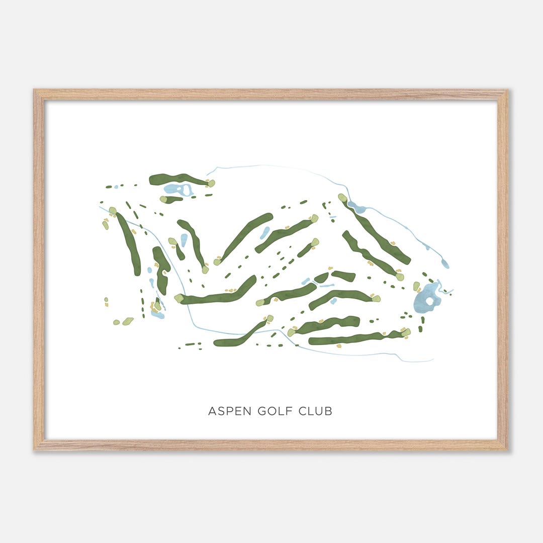 Aspen Golf Club in Aspen, Colorado - Modern Watercolor Map | Golfer ...
