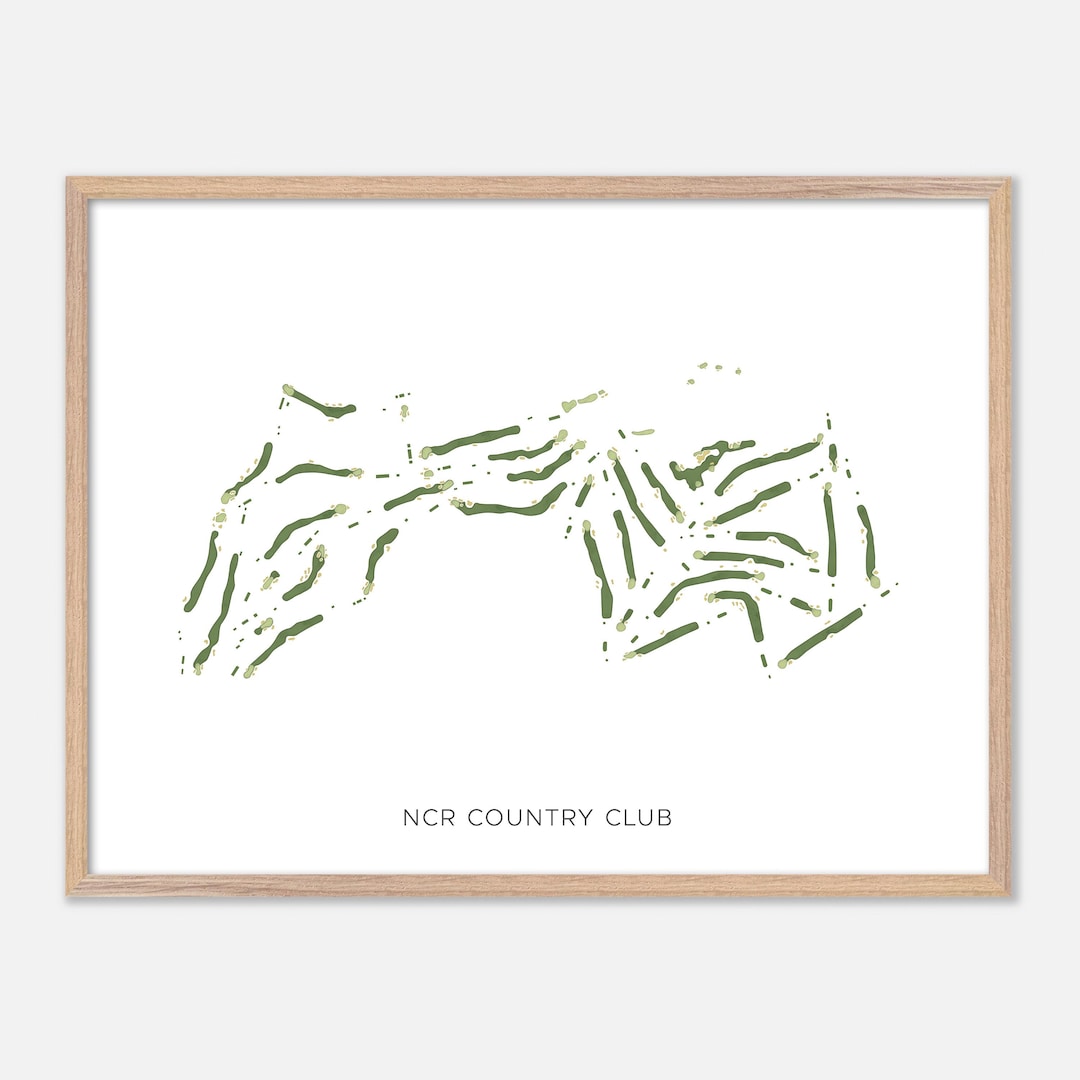 NCR Country Club in Kettering, Ohio - Modern Watercolor Map | Golfer ...