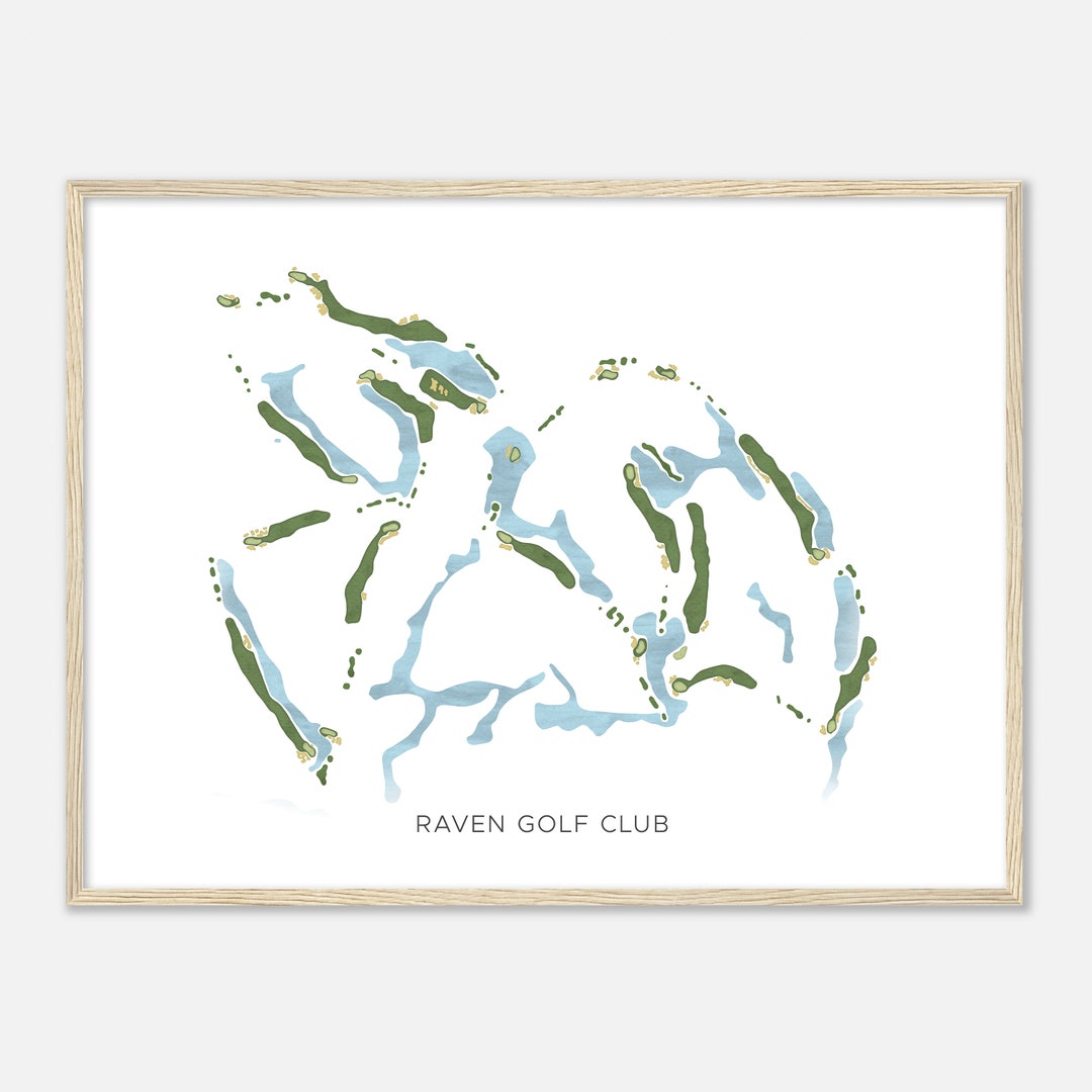 Raven Golf Club, Florida - Modern Watercolor Map | Golfer Gift, Golf ...