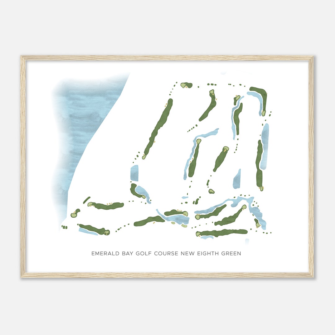 Emerald Bay Golf Course New Eighth Green, Florida - Modern Watercolor ...