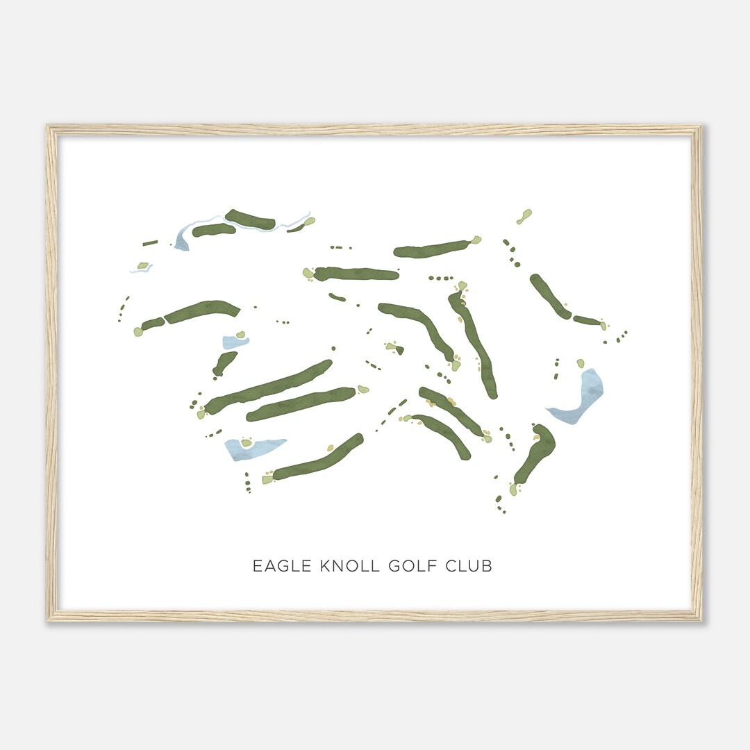 Eagle Knoll Golf Club, Missouri - Modern Watercolor Map | Golfer Gift ...