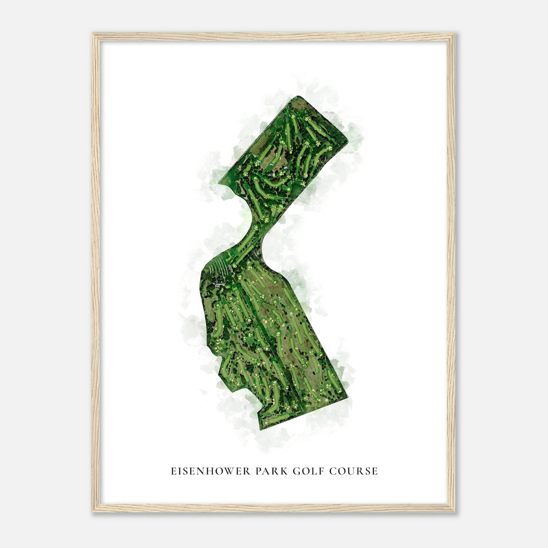 Eisenhower Park Golf Course, New York - Classic Watercolor Map | Golfer ...