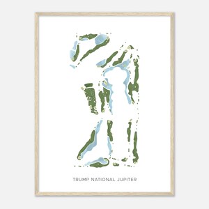Trump National Jupiter, Florida - Modern Watercolor Map | Golfer Gift ...