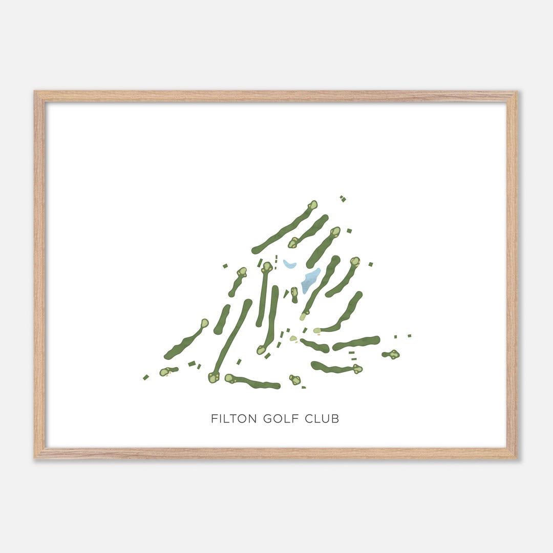 Filton Golf Club, England - Modern Watercolor Map | Golfer Gift, Golf ...