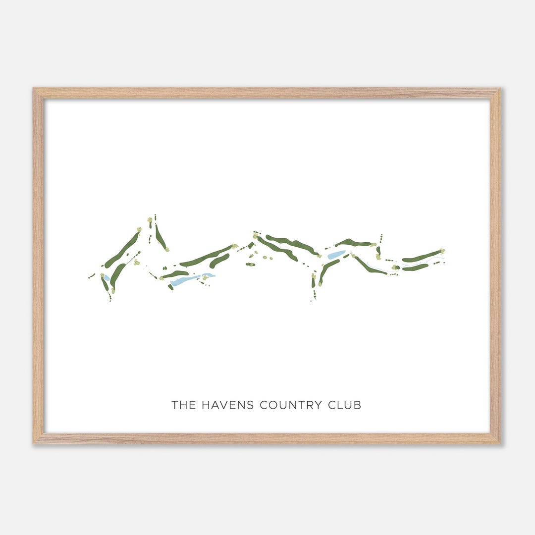 The Havens Country Club in Vista, California - Modern Watercolor Map ...