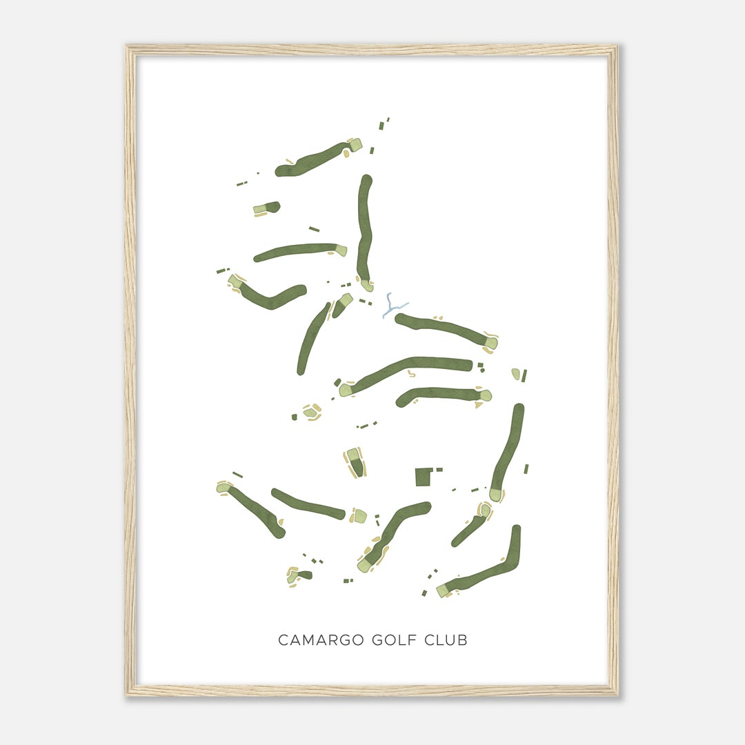 Camargo Golf Club, Ohio - Modern Watercolor Map | Golfer Gift, Golf ...