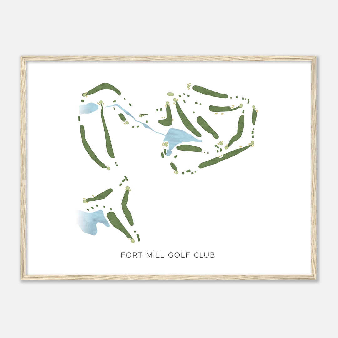 Fort Mill Golf Club, South Carolina - Modern Watercolor Map | Golfer ...