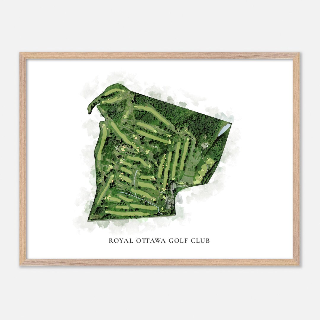 Royal Ottawa Golf Club in Gatineau, Canada - Classic Watercolor Map ...