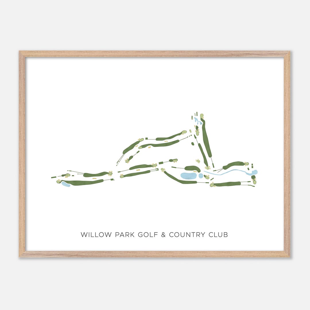 Willow Park Golf & Country Club in , Canada - Modern Watercolor Map ...