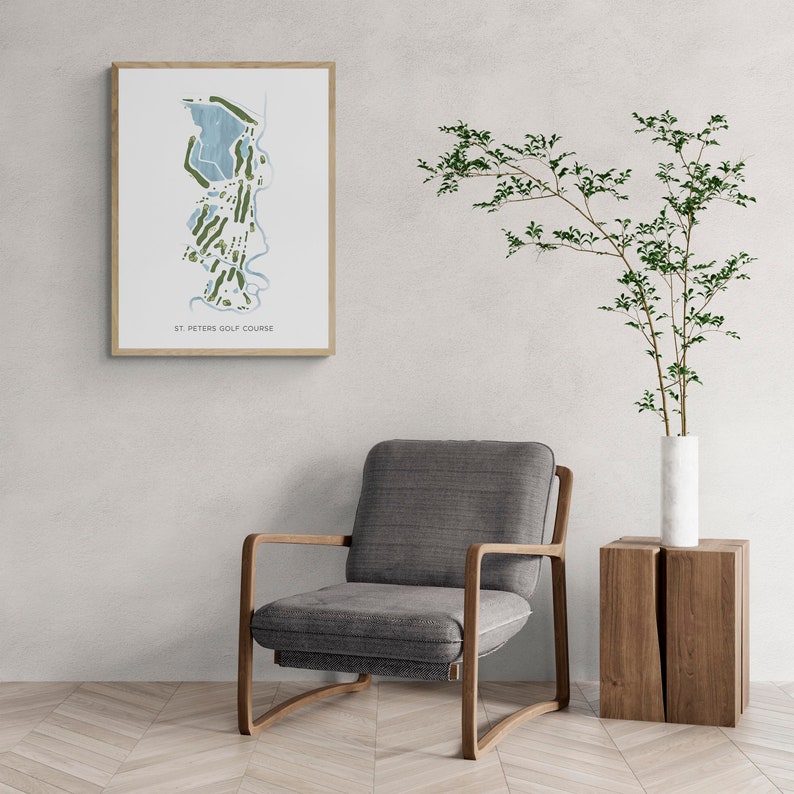 St. Peters Golf Course, Missouri - Modern Watercolor Map | Golfer Gift ...