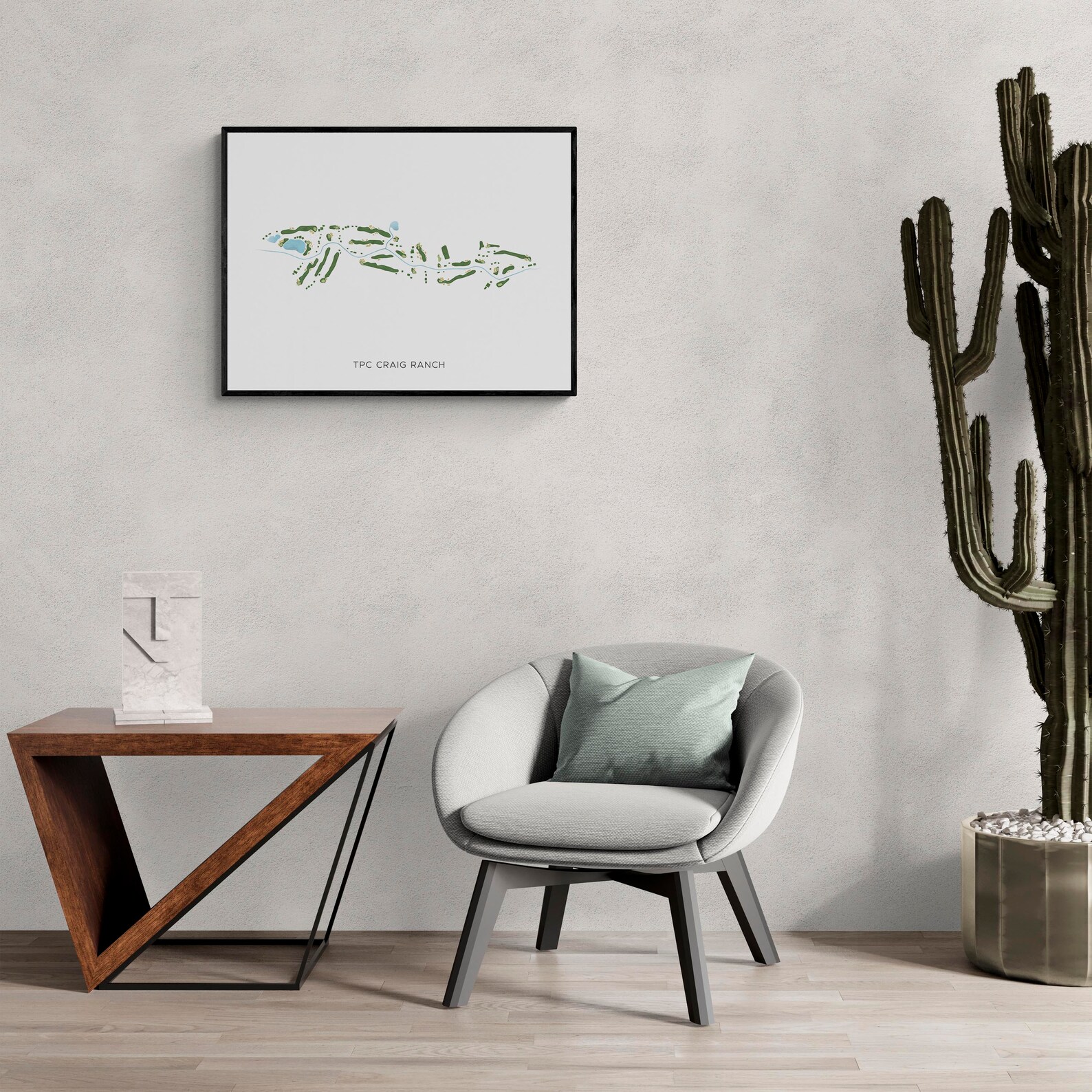 TPC Craig Ranch, Texas - Modern Watercolor Map | Golfer Gift, Golf Wall ...