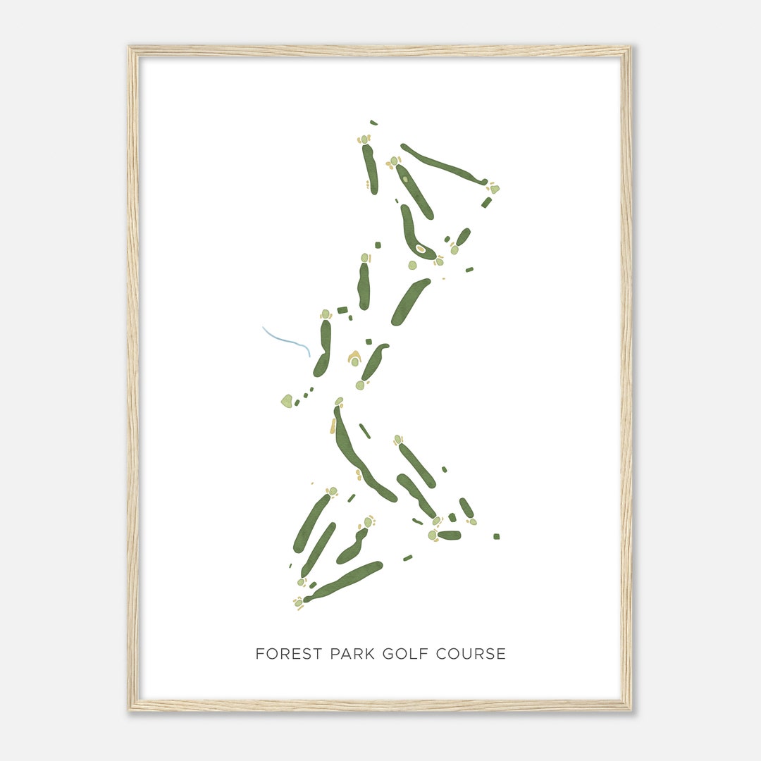 Forest Park Golf Course, Maryland - Modern Watercolor Map | Golfer Gift ...