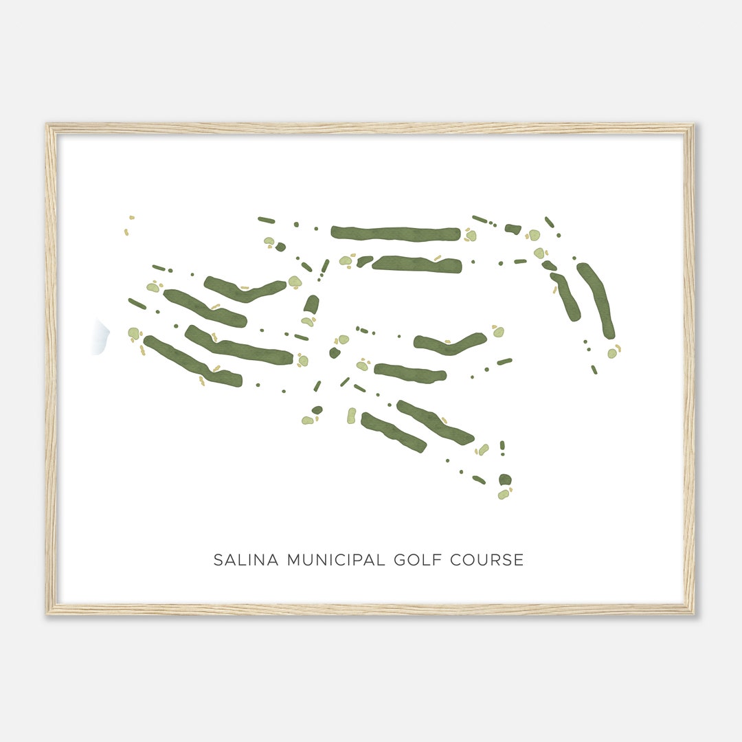 Salina Municipal Golf Course, Kansas - Modern Watercolor Map | Golfer ...