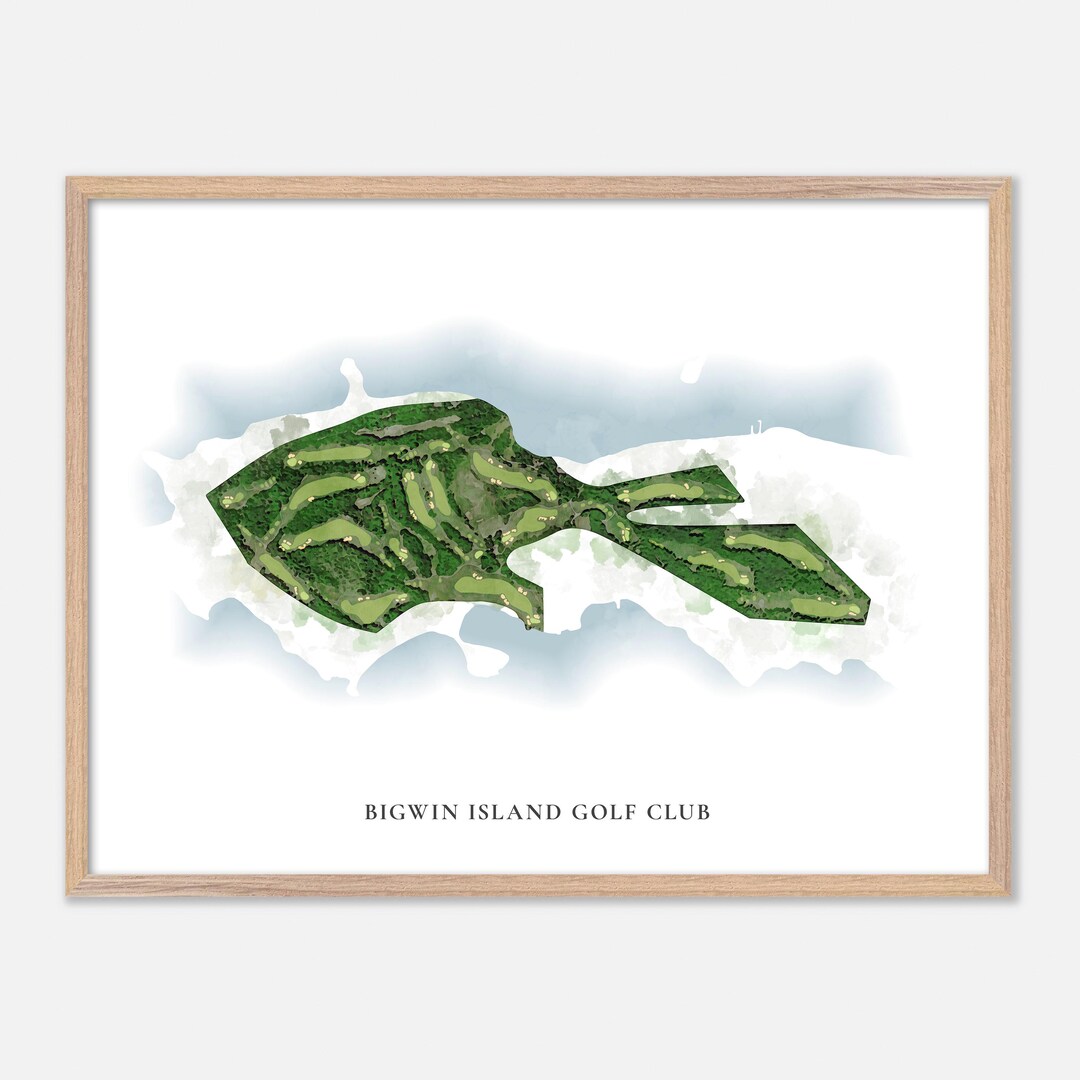 Bigwin Island Golf Club in , Canada - Classic Watercolor Map | Golfer ...