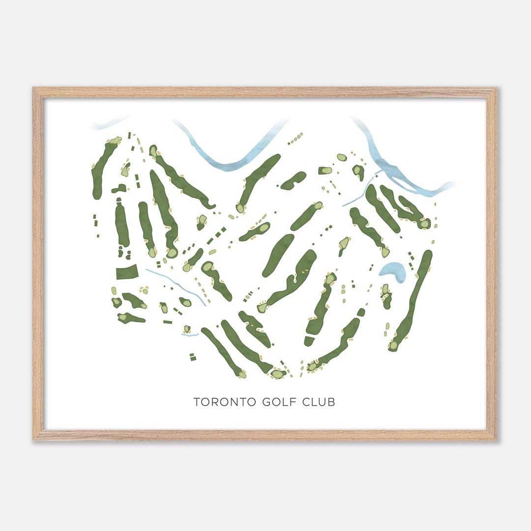 Toronto Golf Club in Etobicoke, Canada - Modern Watercolor Map | Golfer ...