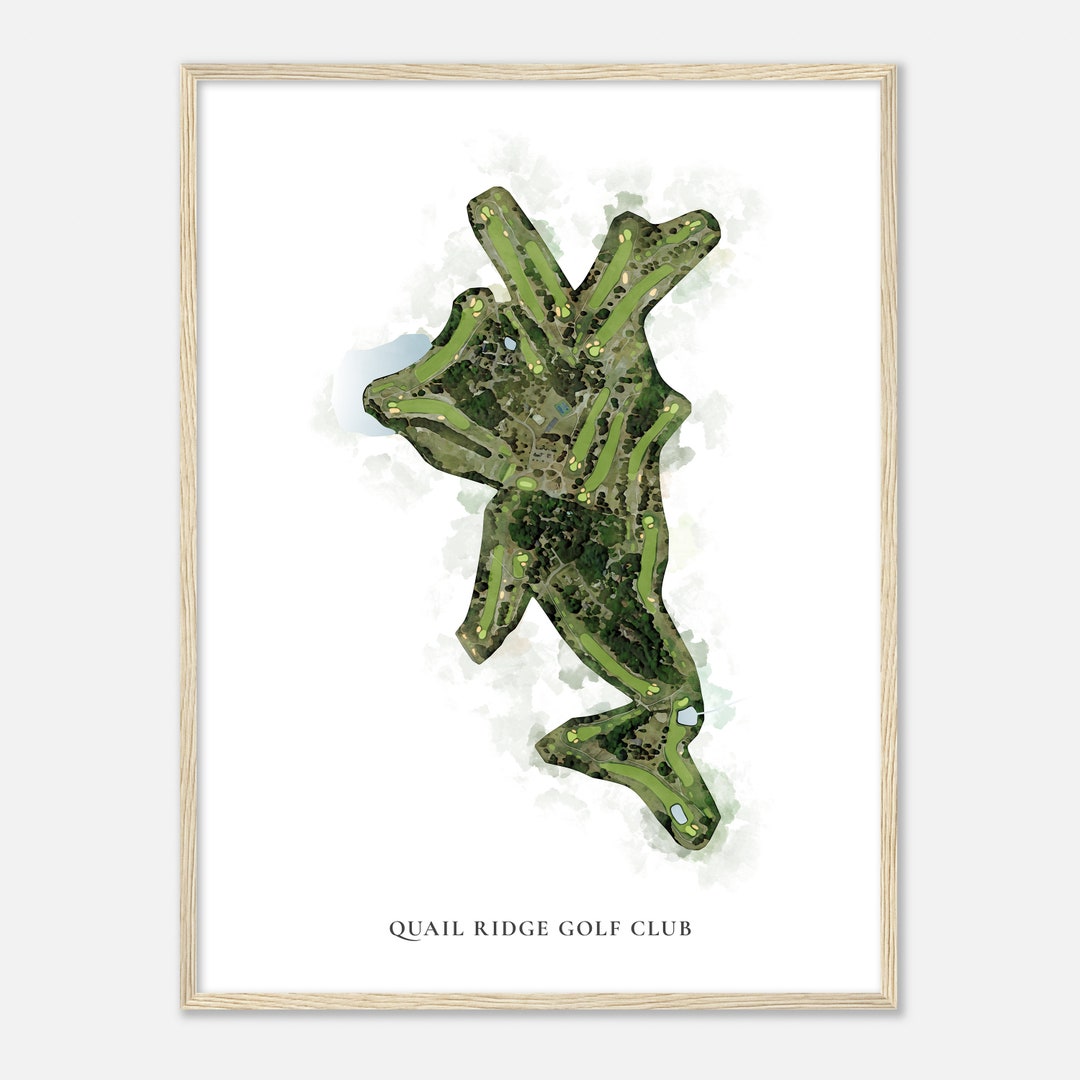 Quail Ridge Golf Club, North Carolina - Classic Watercolor Map | Golfer ...