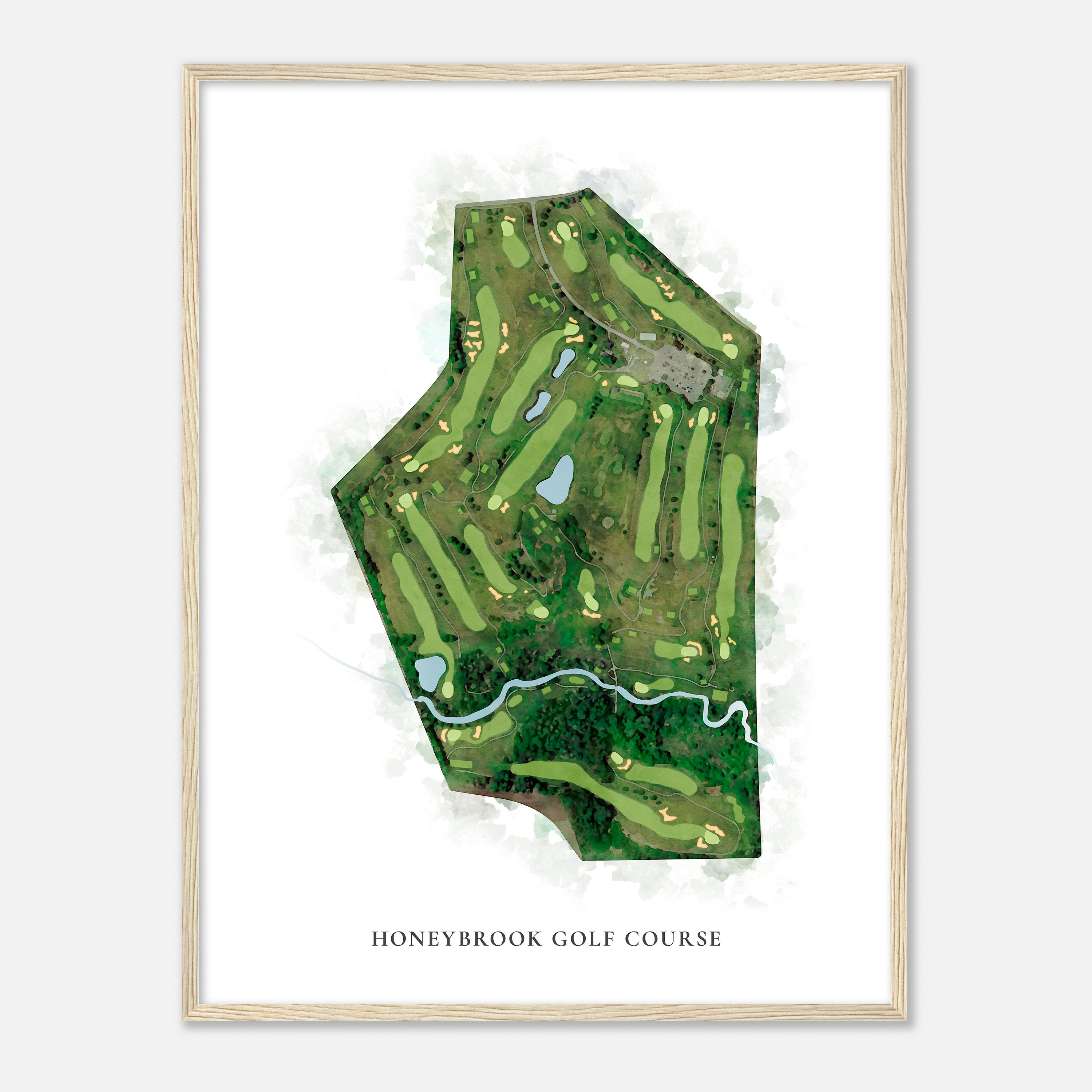 Honeybrook Golf Course, Pennsylvania - Classic Watercolor Map | Golfer ...