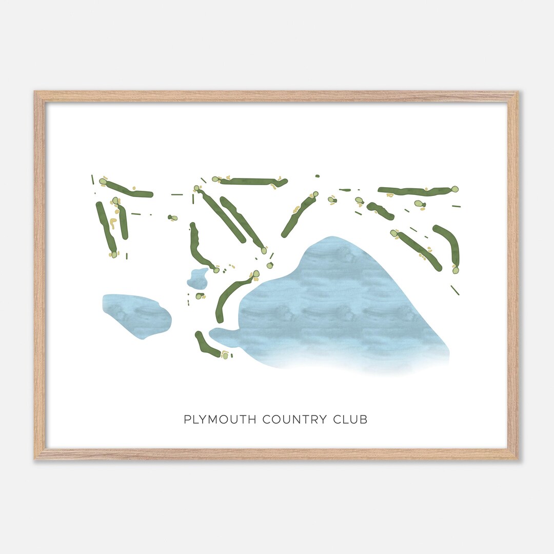 Plymouth Country Club in Plymouth, Indiana - Modern Watercolor Map ...