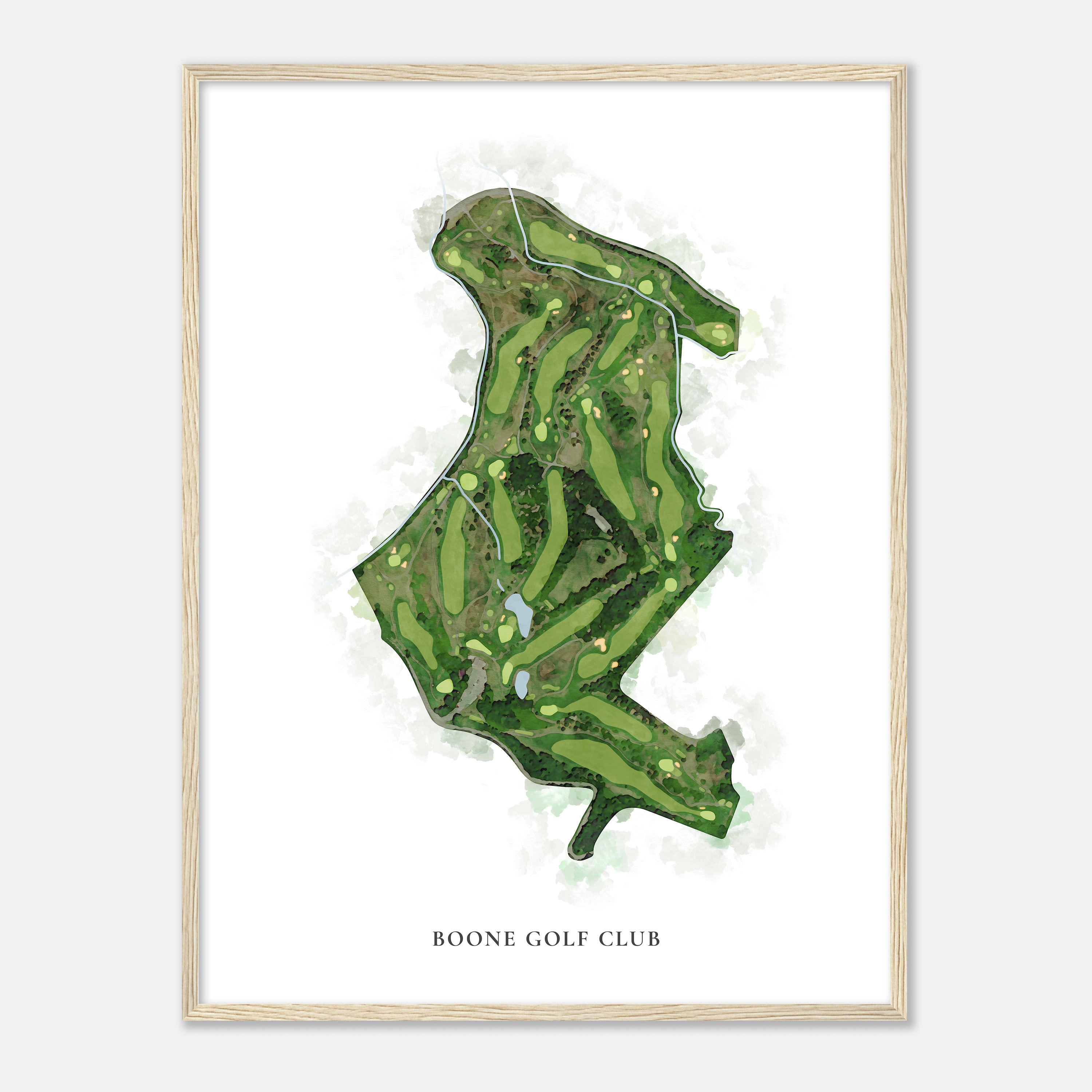 Boone Golf Club, North Carolina - Classic Watercolor Map | Golfer Gift ...
