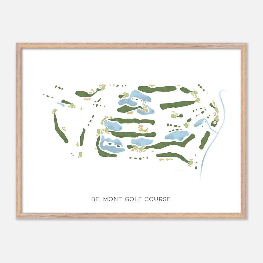 Belmont Golf Course in , Canada - Modern Watercolor Map | Golfer Gift ...